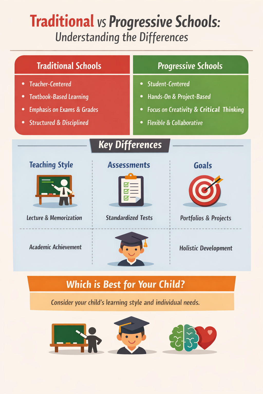 Understanding the Difference Between Traditional and Progressive Schools